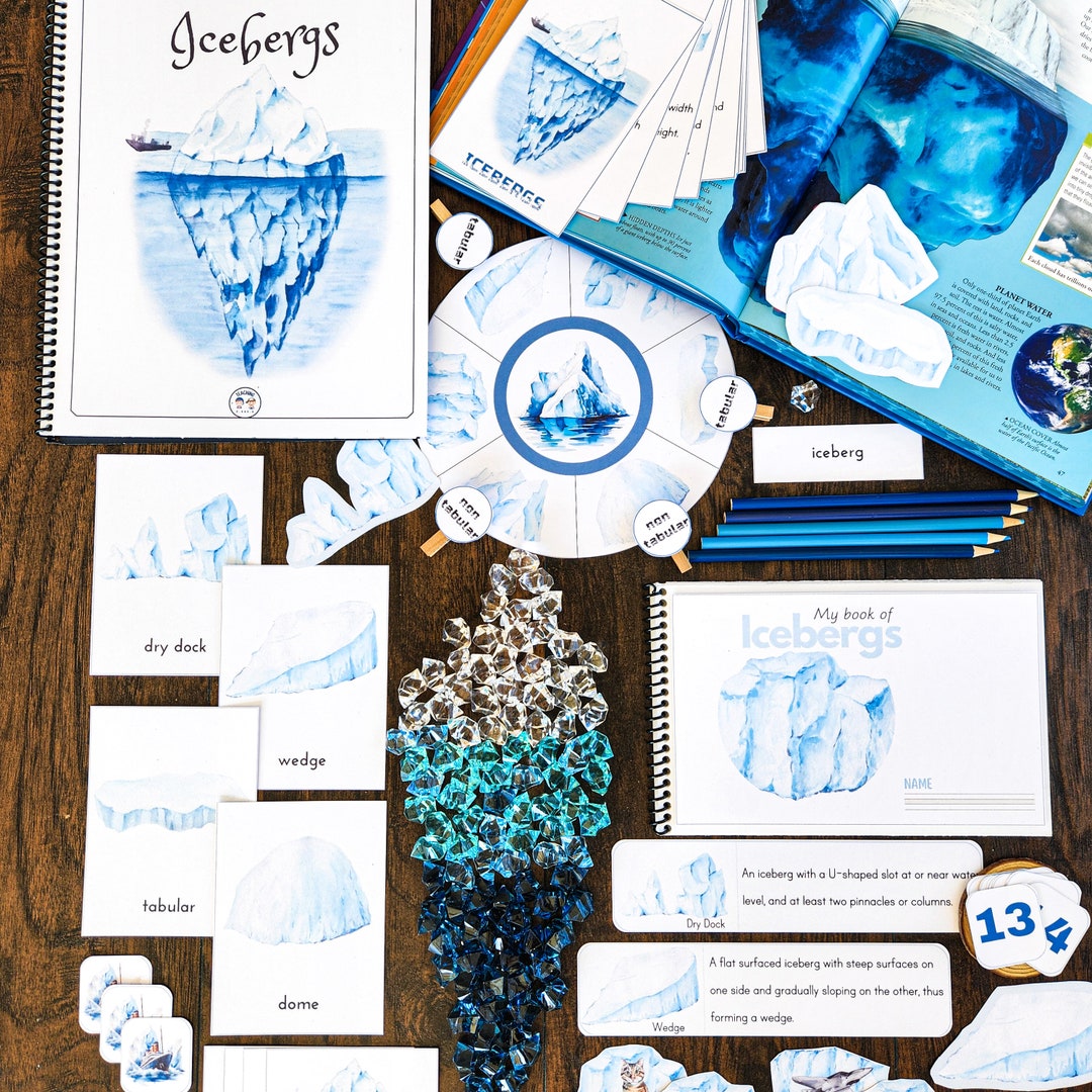 Icebergs, Icebergs Unit Study, Icebergs Bundle, Printables, Montessori ...