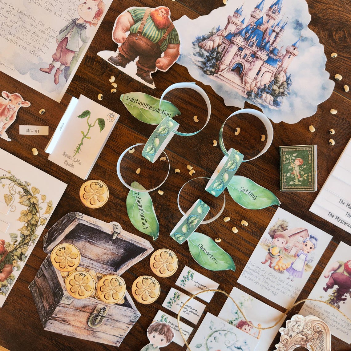 Jack and the Beanstalk Book Companion: Homeschool Language Activities ...