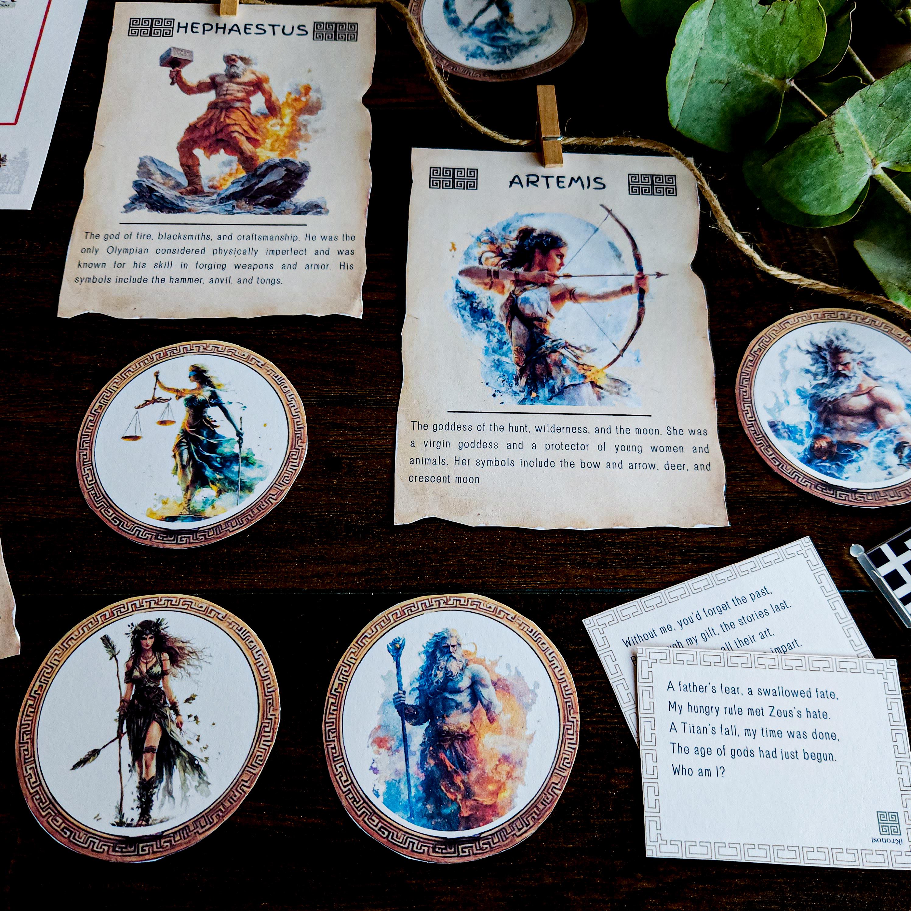 Greek Mythology, Gods & Goddesses, Flashcards, Family Tree, Homeschool ...