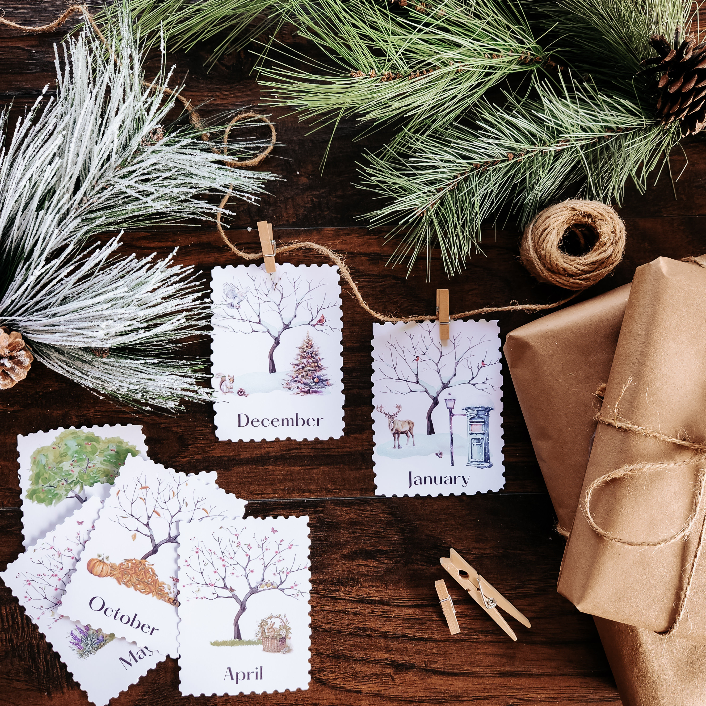 Months of the Year Cards: Montessori Printables - Etsy