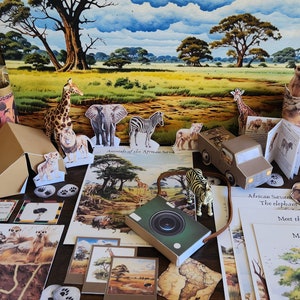 African Savanna Activity Pack: Animals, Stories, Crafts (printable) - Etsy