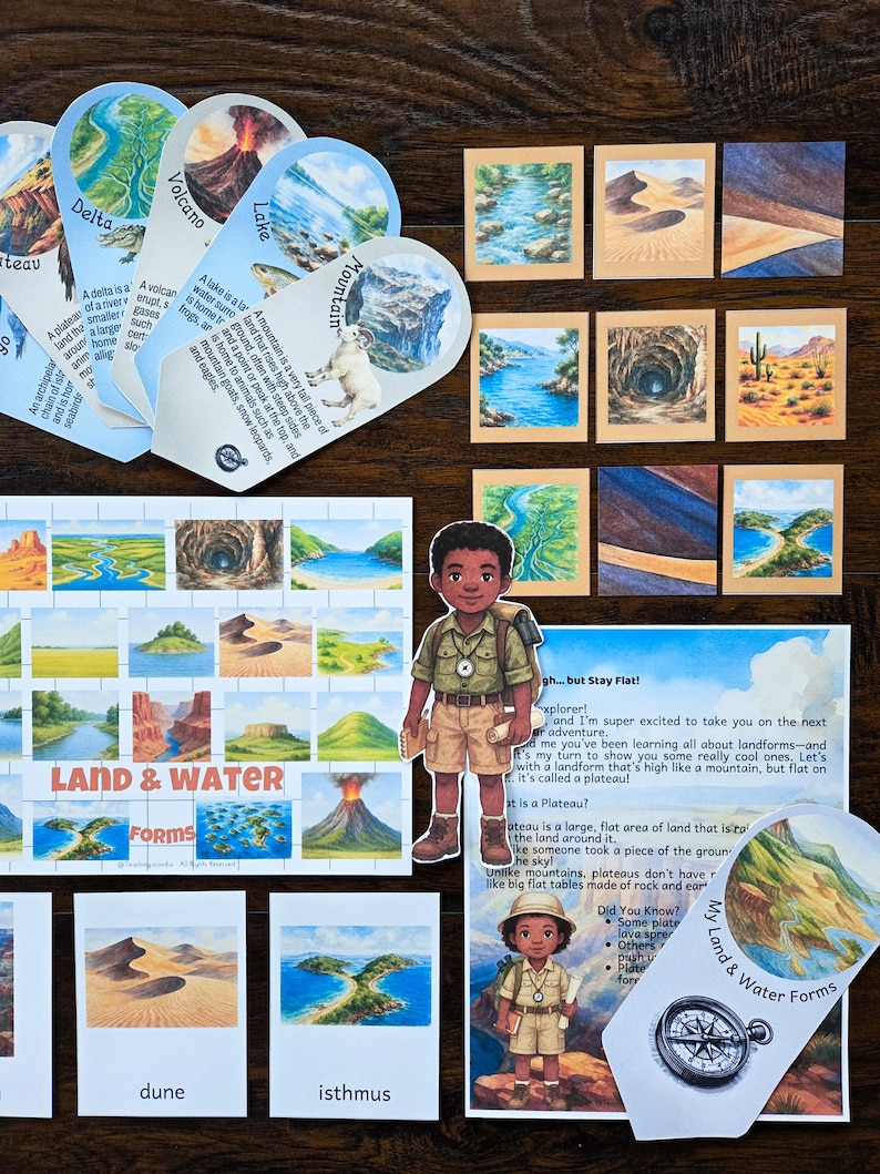 Landforms Activity Pack: Geography Learning for Kids (digital Download ...