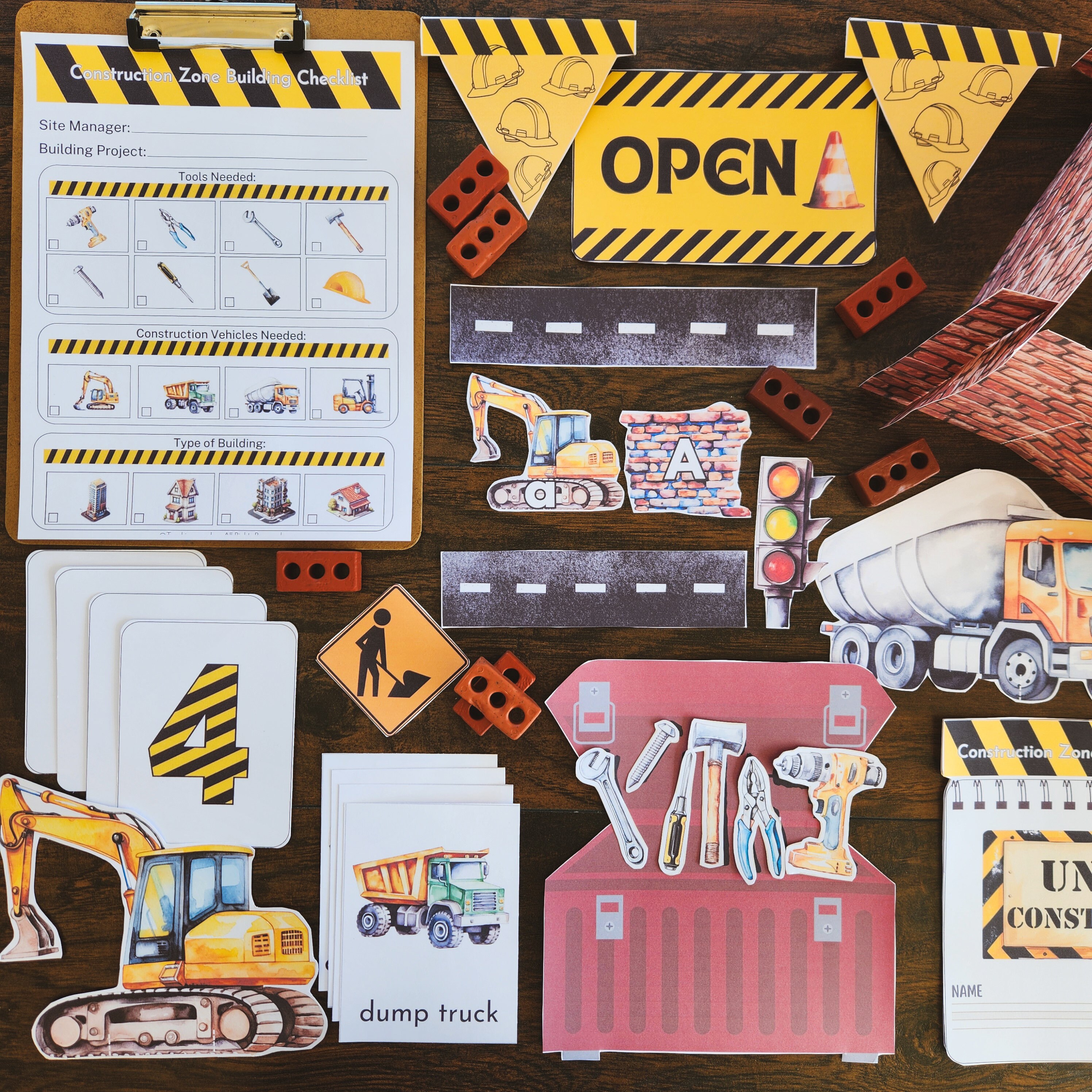 Construction, Dramatic Play, Dump Truck, Excavator, Homeschool ...