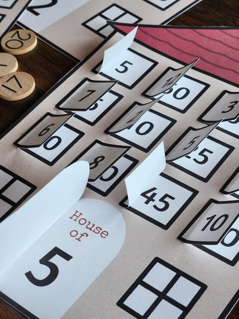 Multiplication Houses: Math Learning Activity (printable) - Etsy
