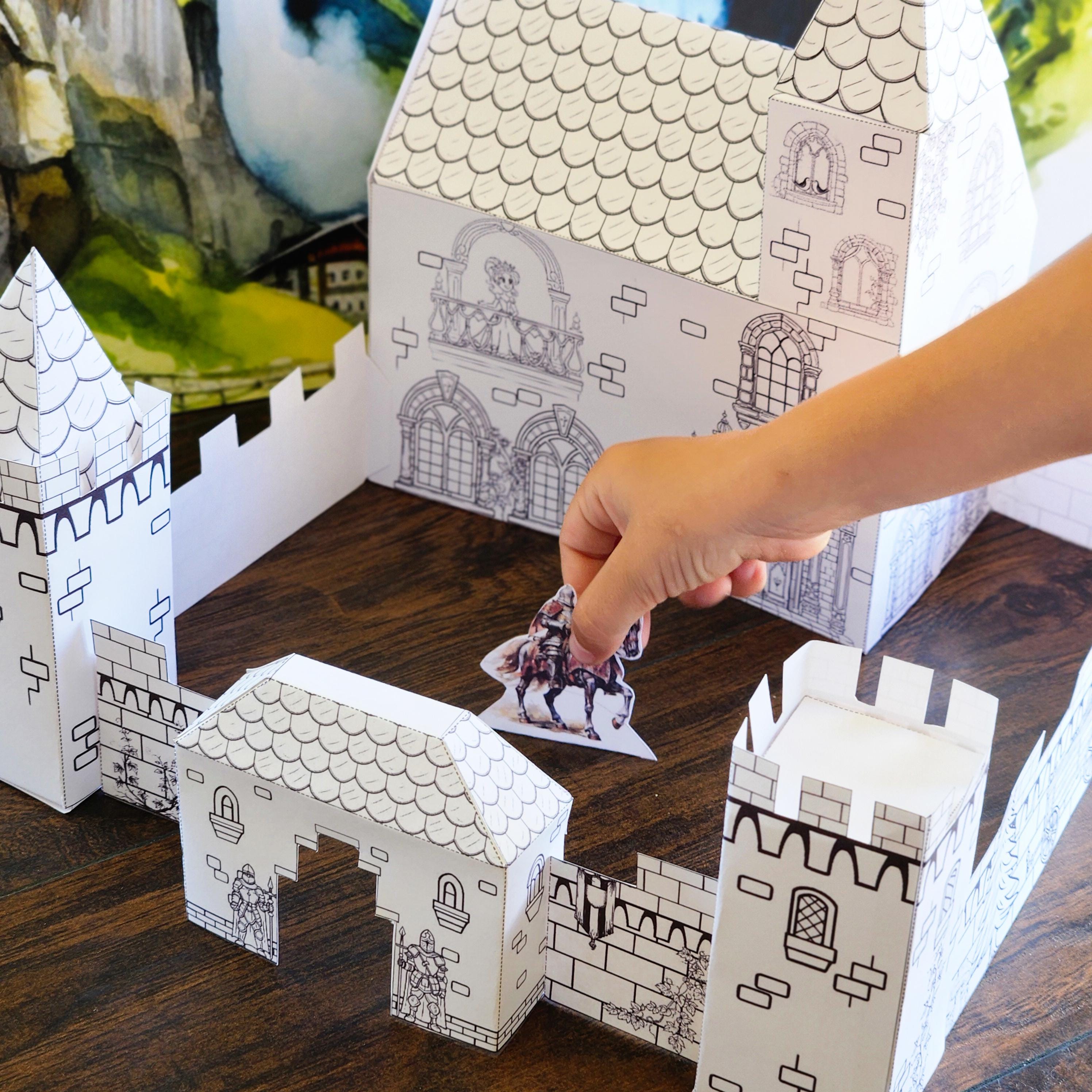 3D Castle, Paper Castle, Medieval Castle, Pretend Play, Coloring Castle ...