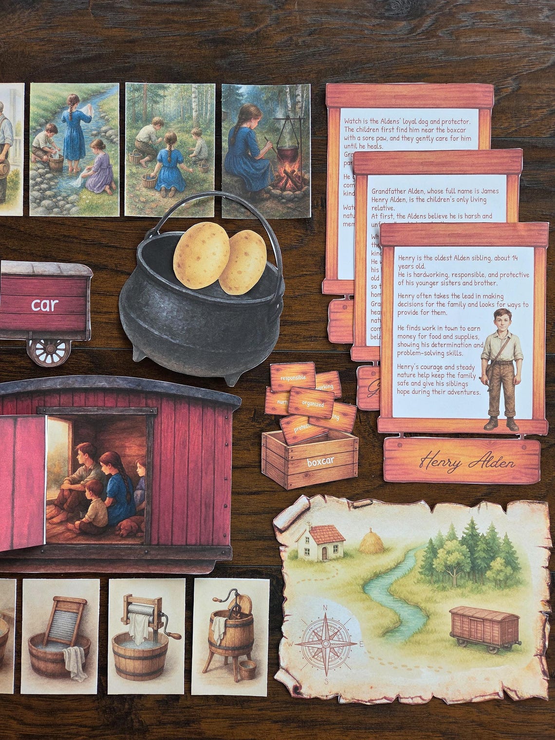 Boxcar Children Printable Book Study: Comprehension, STEM, Crafts ...