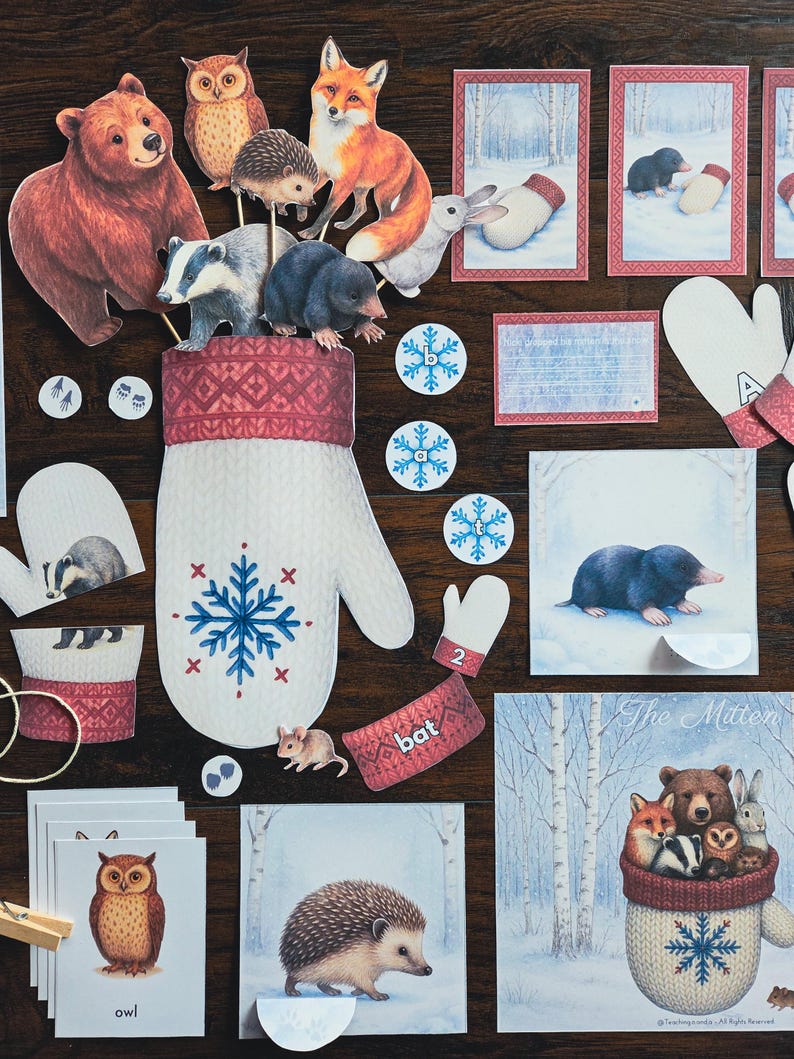 The Mitten Book Companion | Winter Story Activities, Printables ...