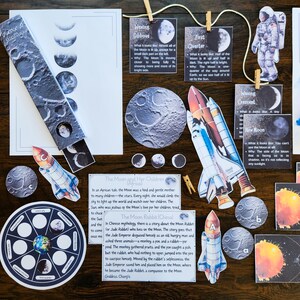 The Moon, Phases of the Moon, Printables, Homeschool Unit, Curriculum ...