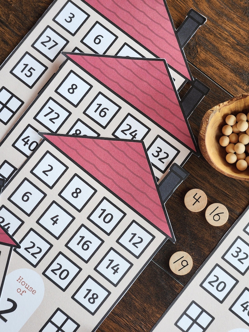 Multiplication Houses: Math Learning Activity (printable) - Etsy