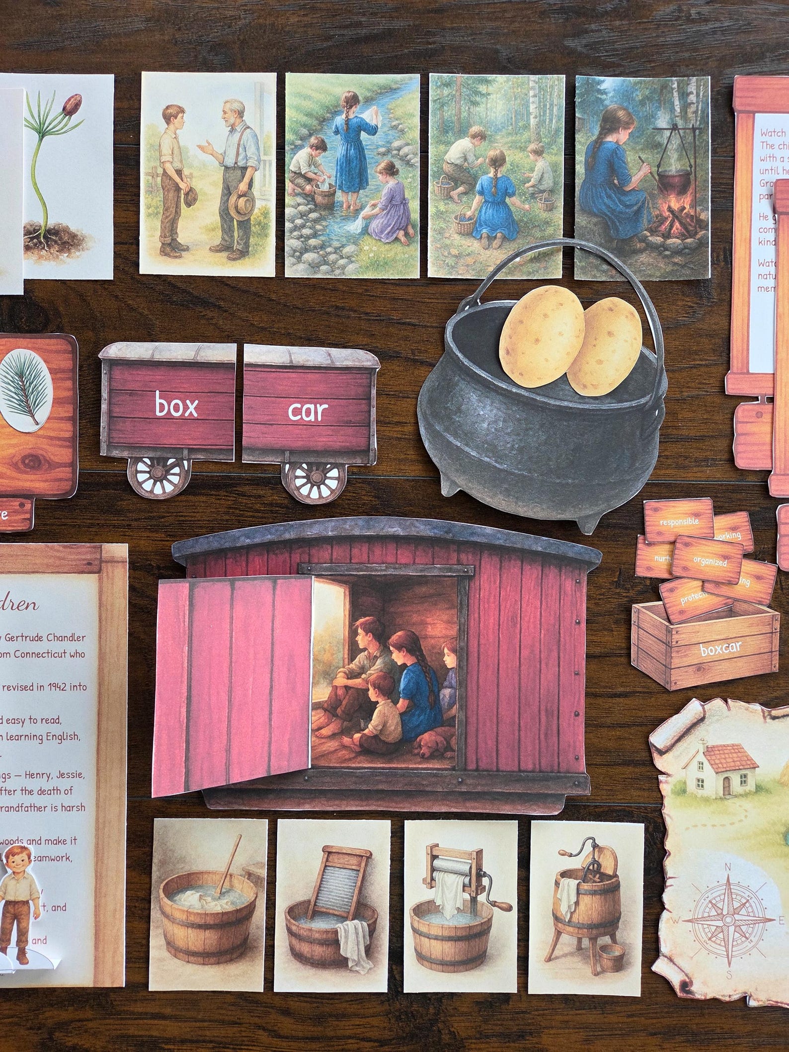 Boxcar Children Printable Book Study: Comprehension, STEM, Crafts ...
