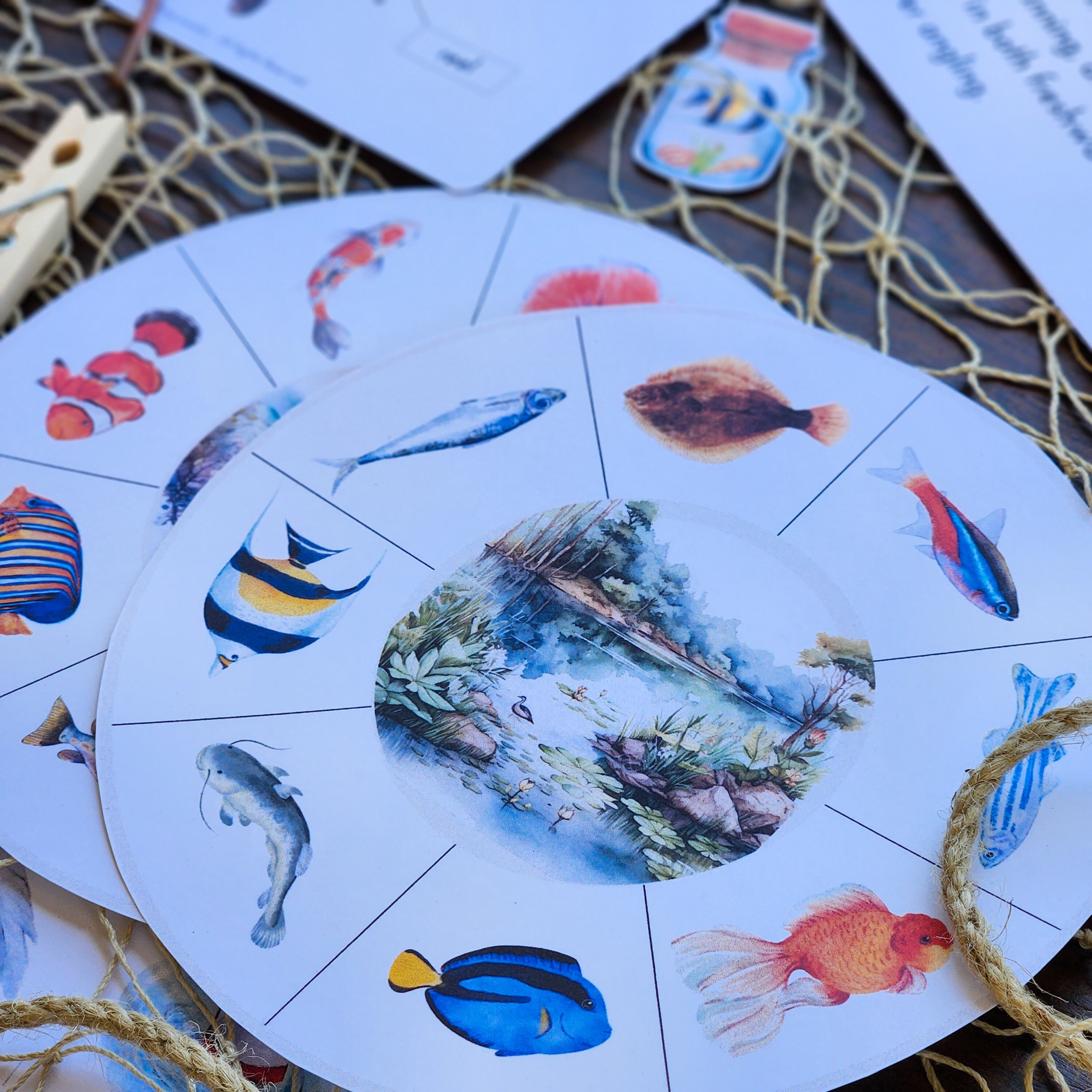 Watercolor Fishing Unit Study: Montessori Homeschool Activities ...