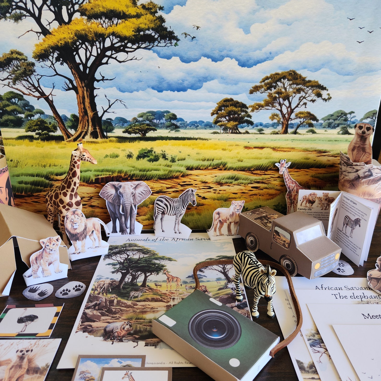 African Savanna Activity Pack: Animals, Stories, Crafts (printable) - Etsy