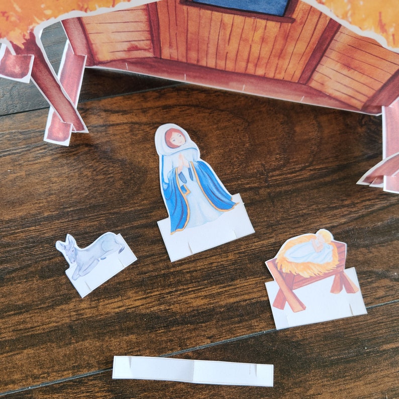 DIY Paper Nativity Scene: Christmas Craft Activity (digital Download ...