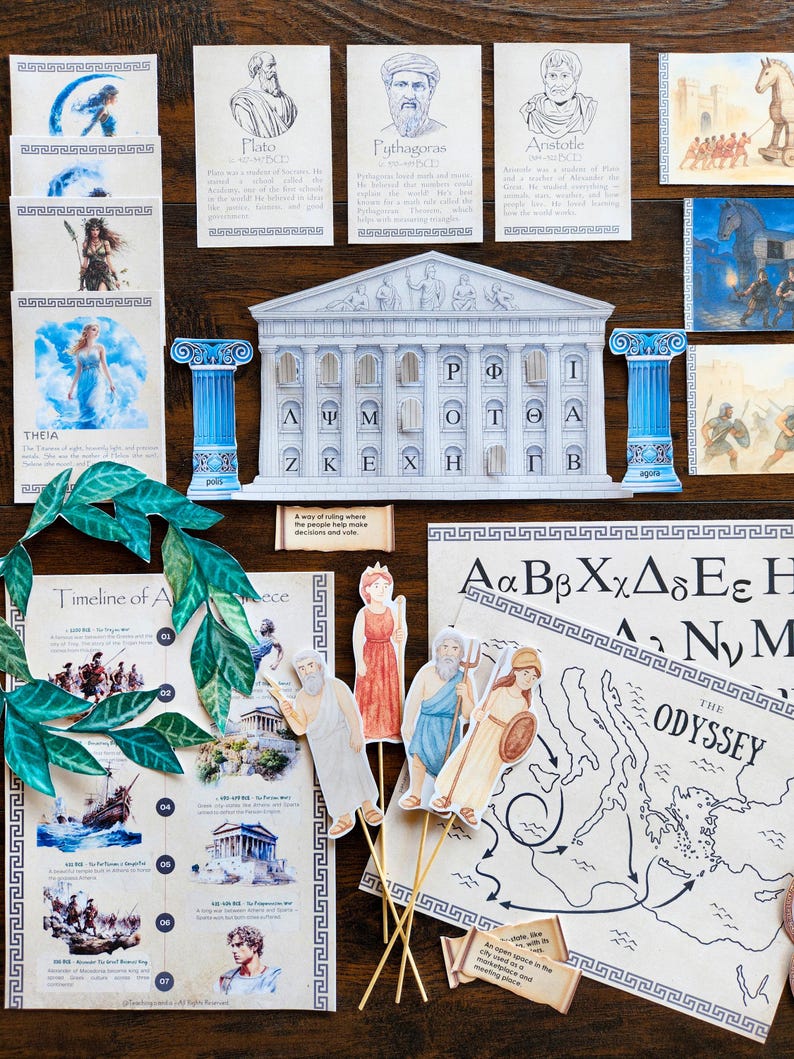 Ancient Greece Activity Pack: History, Myths, and Crafts (digital ...