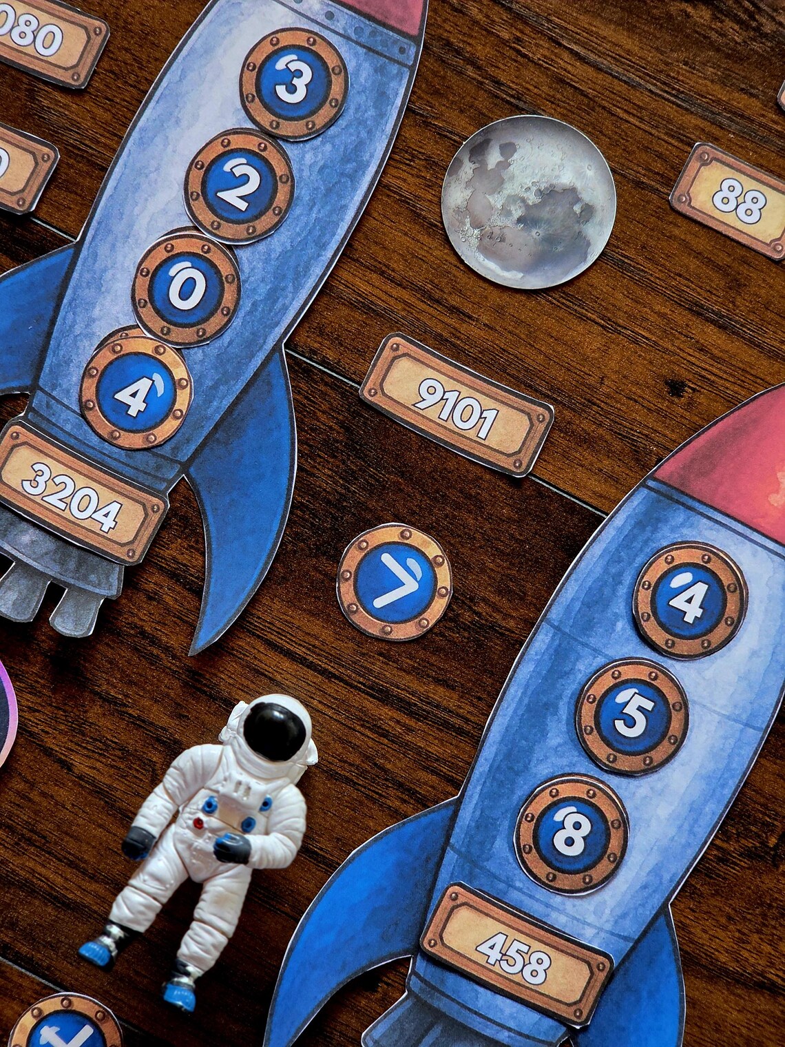Space Adventure Place Value Game – Rocket Math Printable for Kids ...