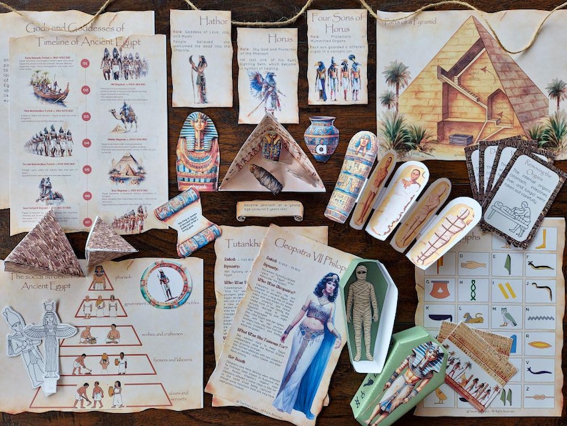 Kids History Printable Bundle: Ancient Egypt, Greece, Maya, Vikings - Etsy
