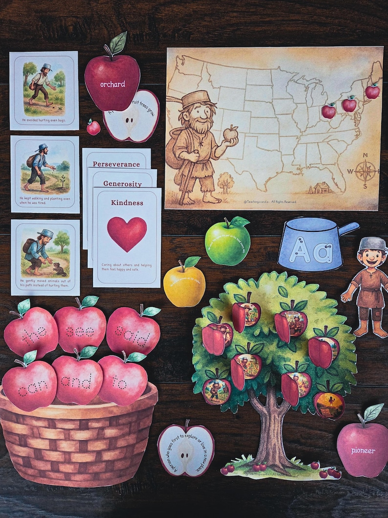 Johnny Appleseed Activity Pack: Storytelling, Crafts, & Puppet Theater ...