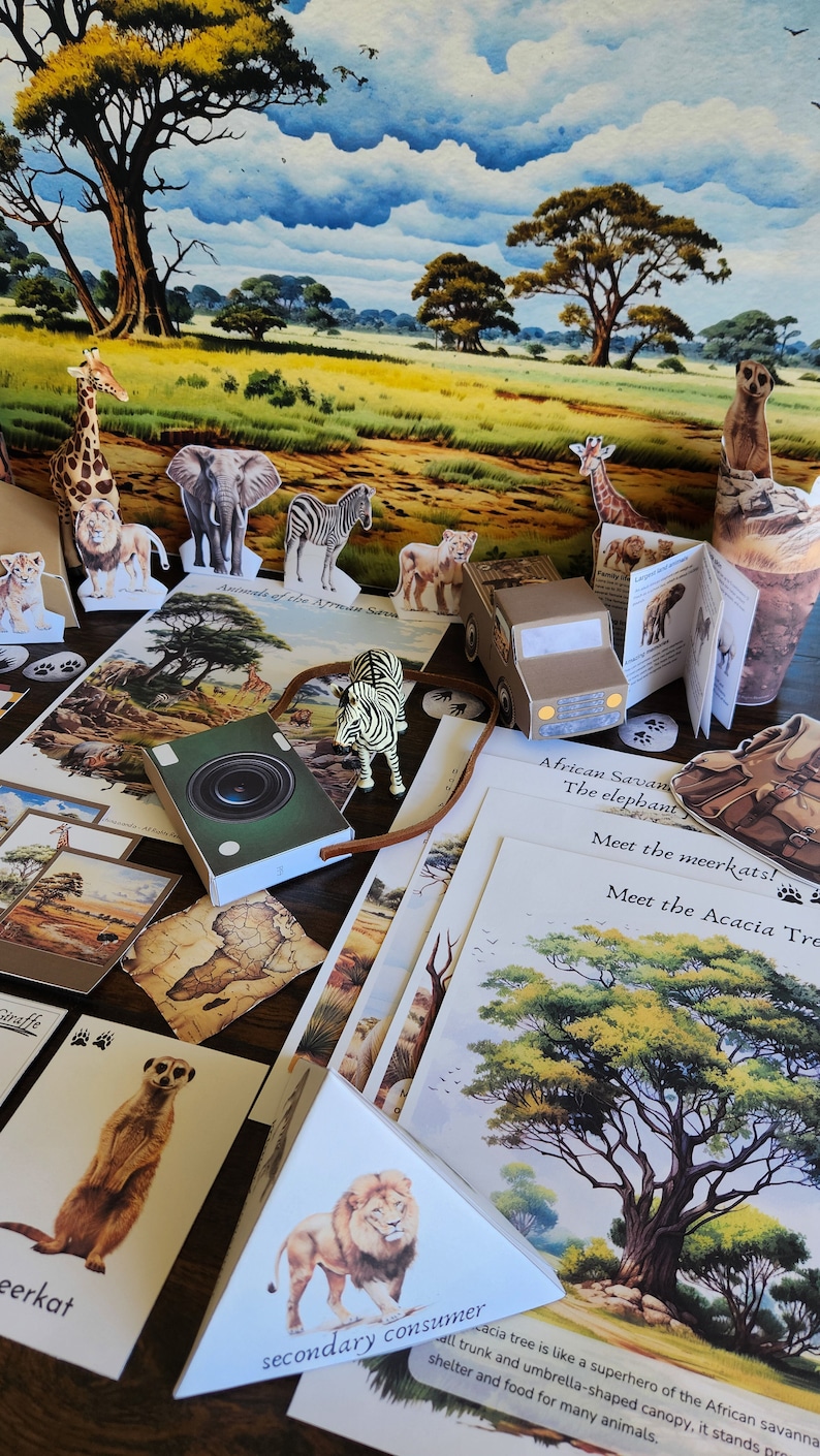 African Savanna Activity Pack: Animals, Stories, Crafts (printable) - Etsy