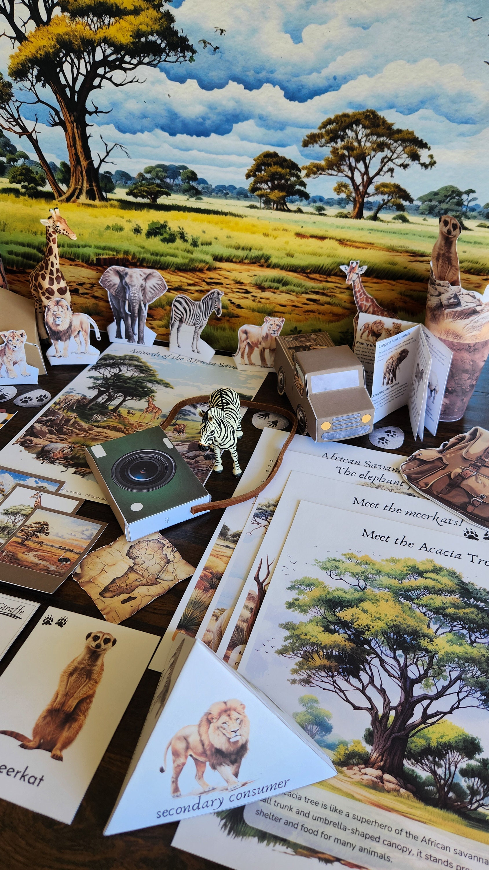 African Savanna Activity Pack: Animals, Stories, Crafts (printable) - Etsy