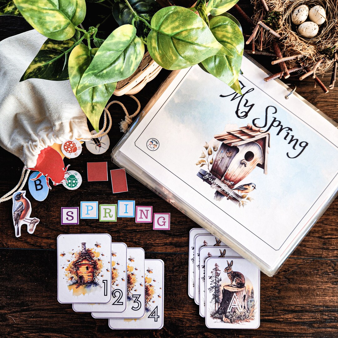 Spring Busy Book , Printable Preschool Worksheets, Homeschool Resources ...