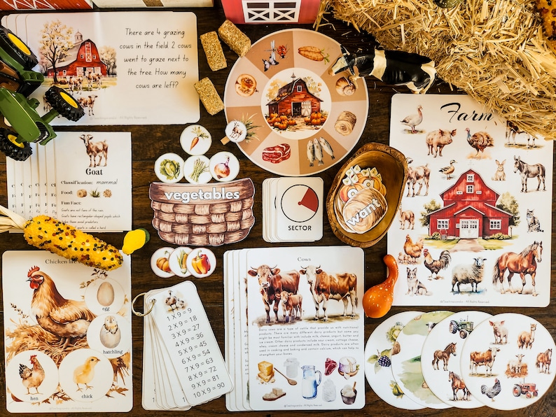 Farm, Farm Unit Study, Farm Animals, Fruits & Vegetables, Homeschool ...