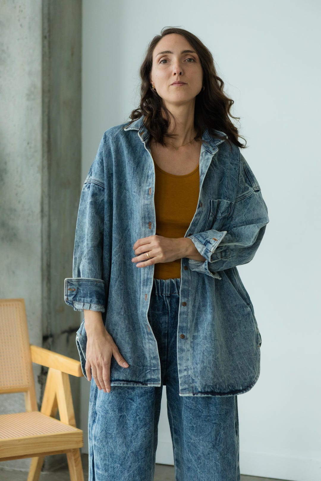 Shaket - Organic Denim Shirt - Jacket With Special Wash and Lots of ...