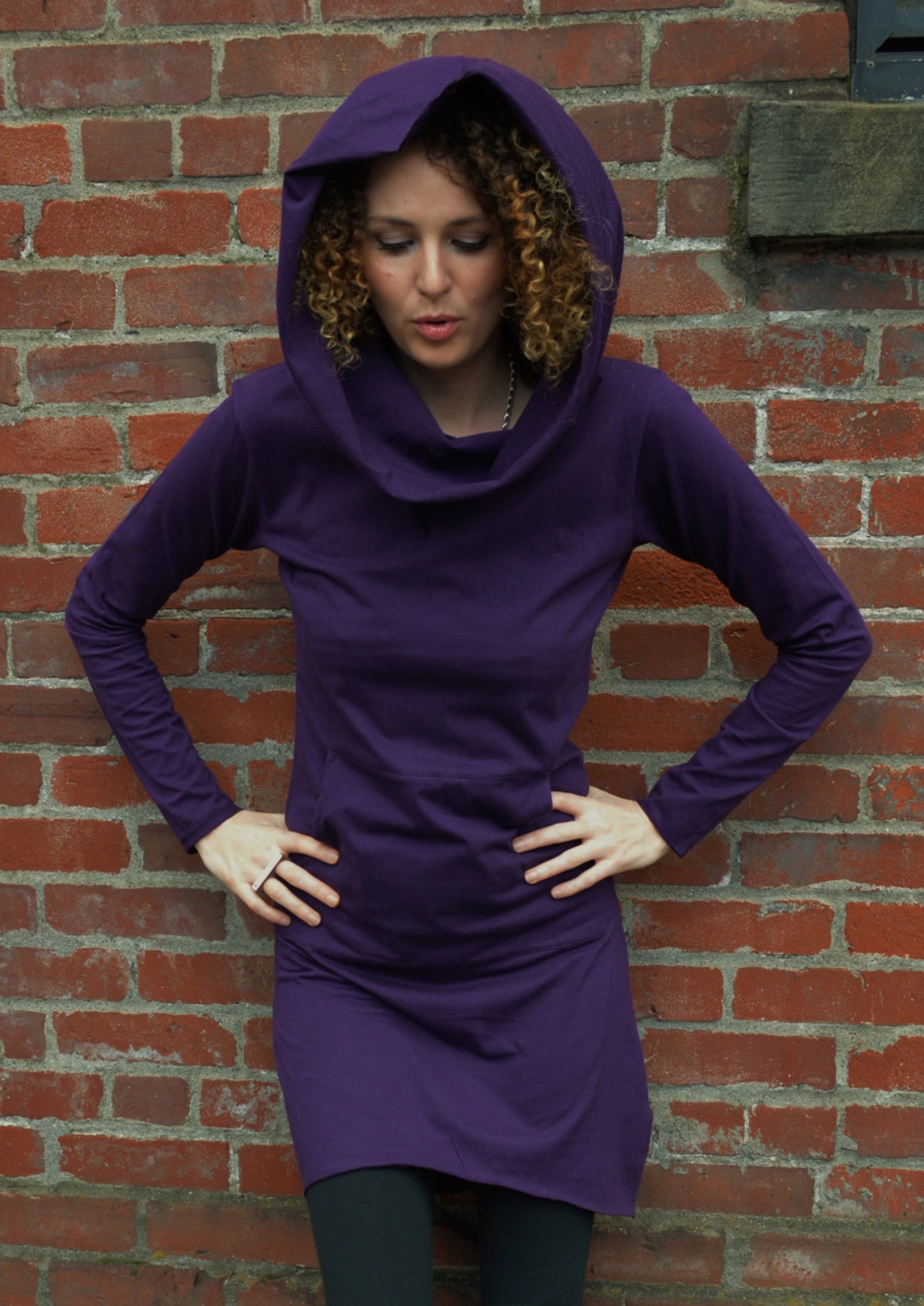 Nomad Dress new Colors Hooded Cowl Dress With Pocket Made - Etsy Canada