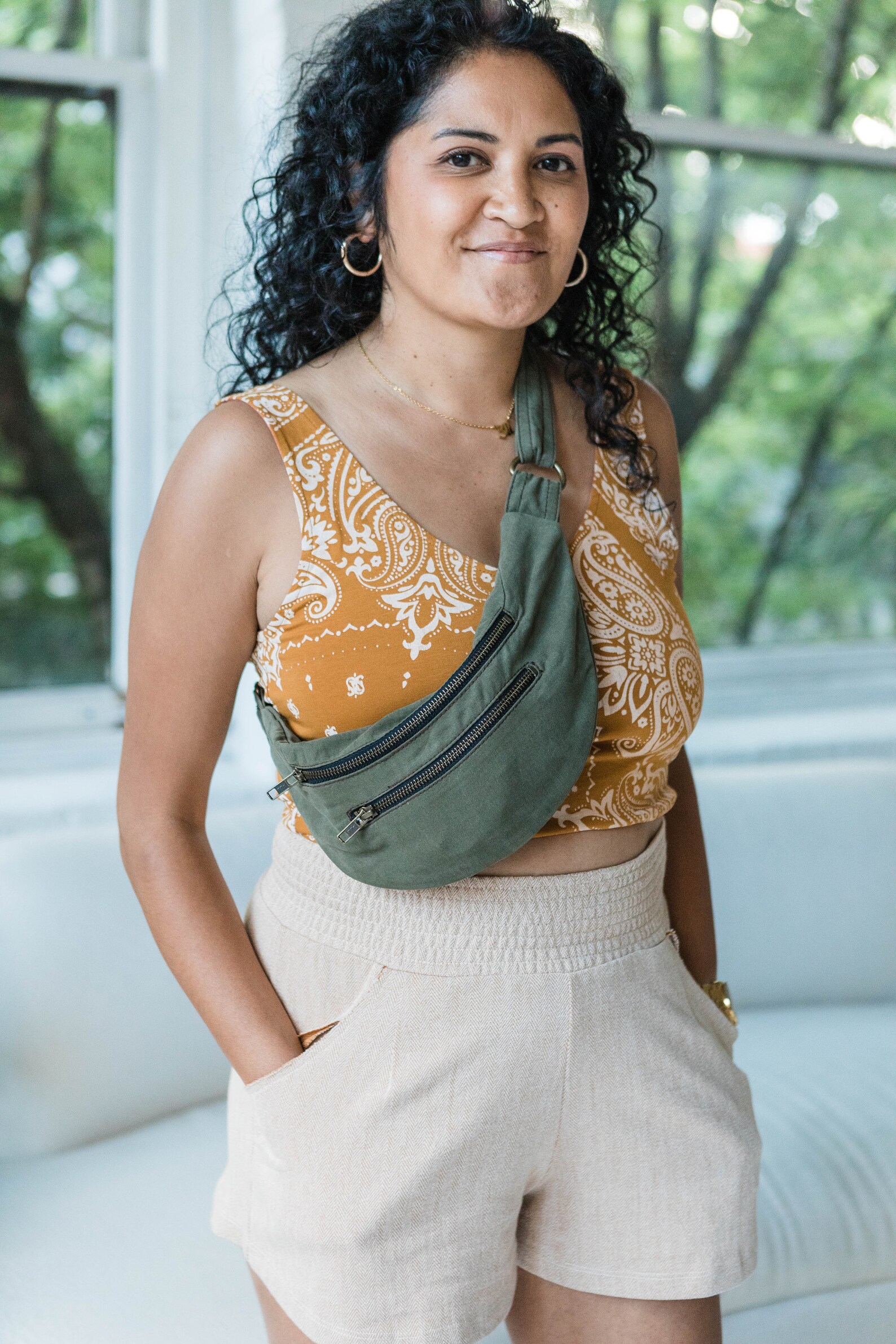 Twill Fanny Pack Stonewashed Cotton Twill With Antique - Etsy