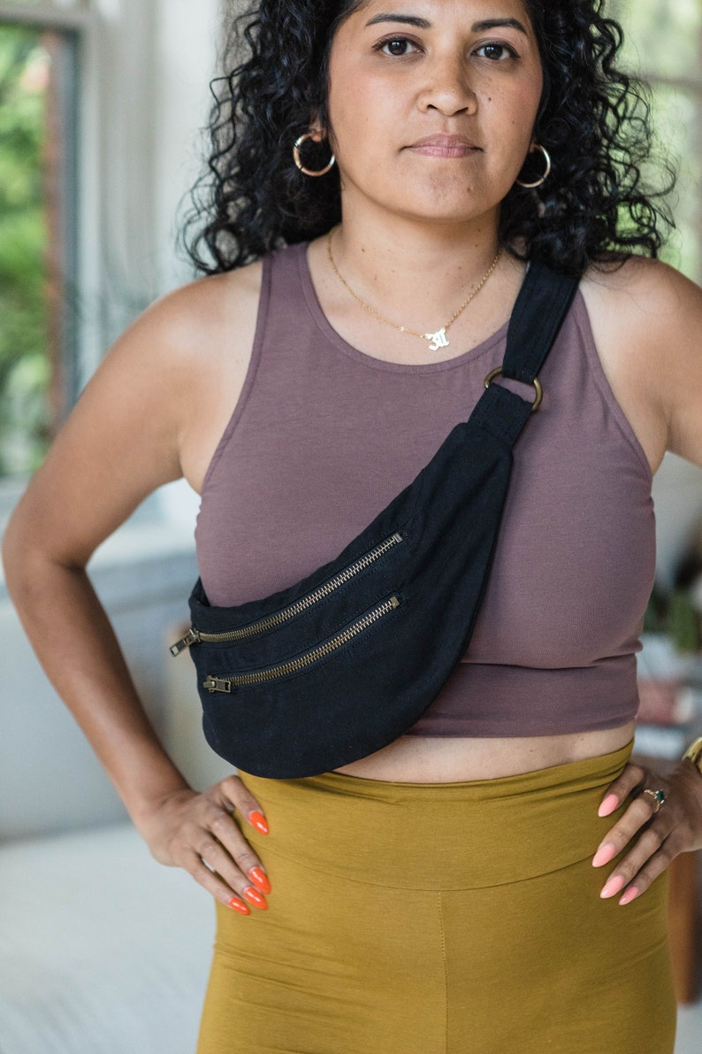 Twill Fanny Pack - Stonewashed Cotton Twill With Antique Bronze Fixings ...