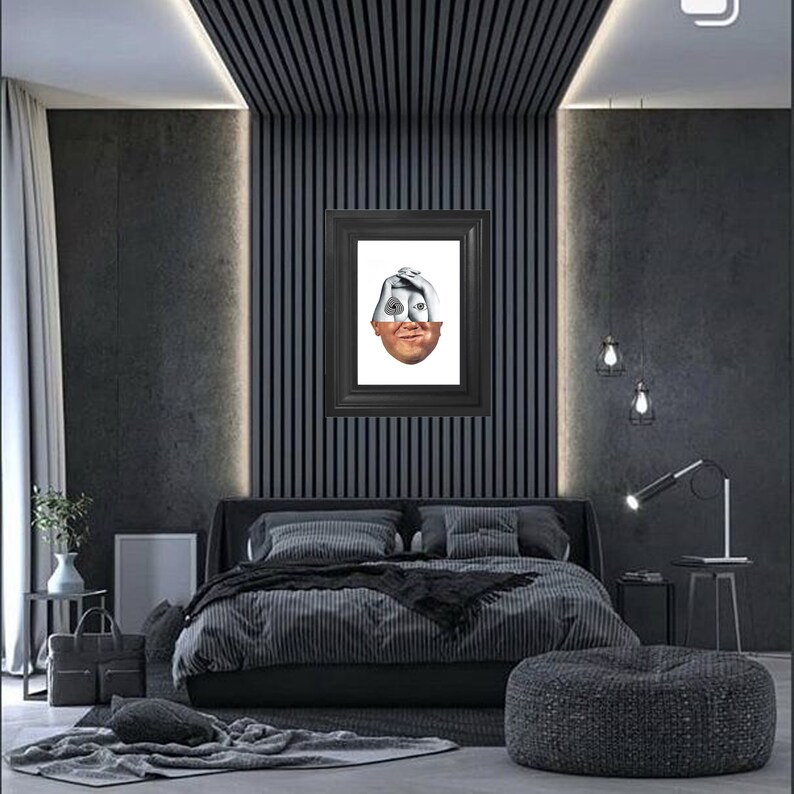 Greedy Paper Collage- Digital Print Paper Collage - Wall Decor - Home ...