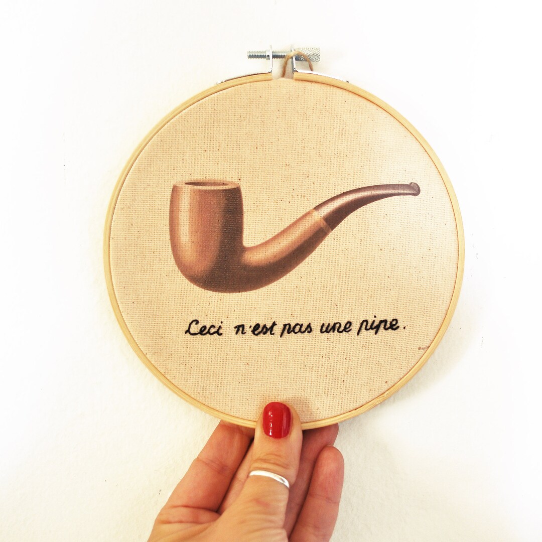 Renè Magritte Embroidery Hoop Embroidery Funny Gift Ceci C'est Ne Pas ...
