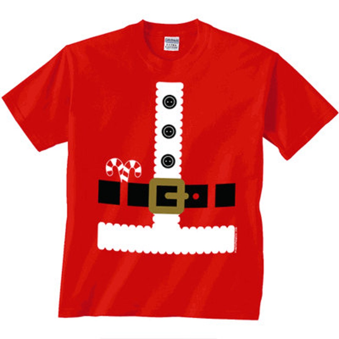 Santa Claus Costume Christmas T Shirt Funny College Xmas Red - Etsy