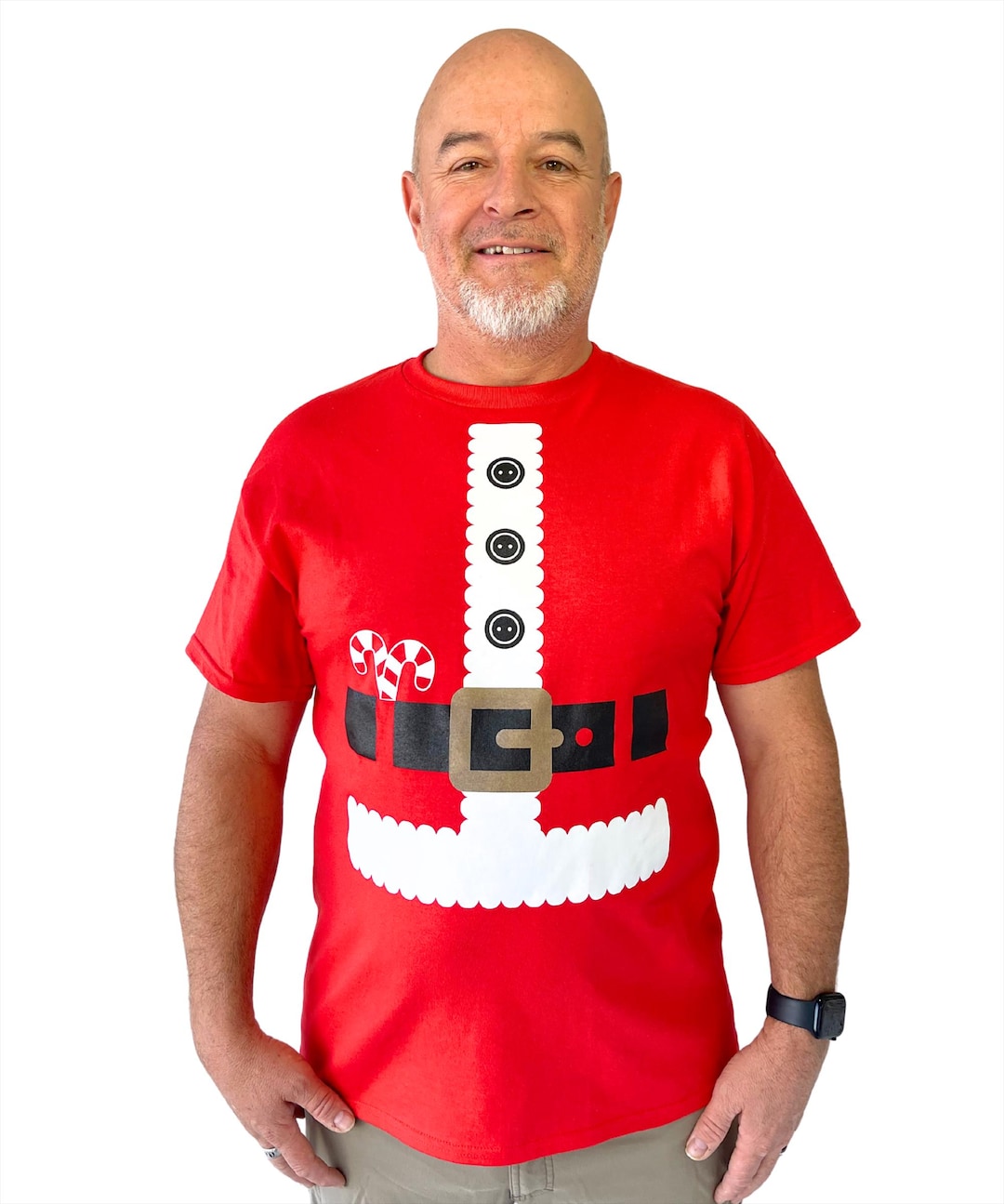 Santa Claus Costume Christmas T Shirt Funny College Xmas Red Suit ...