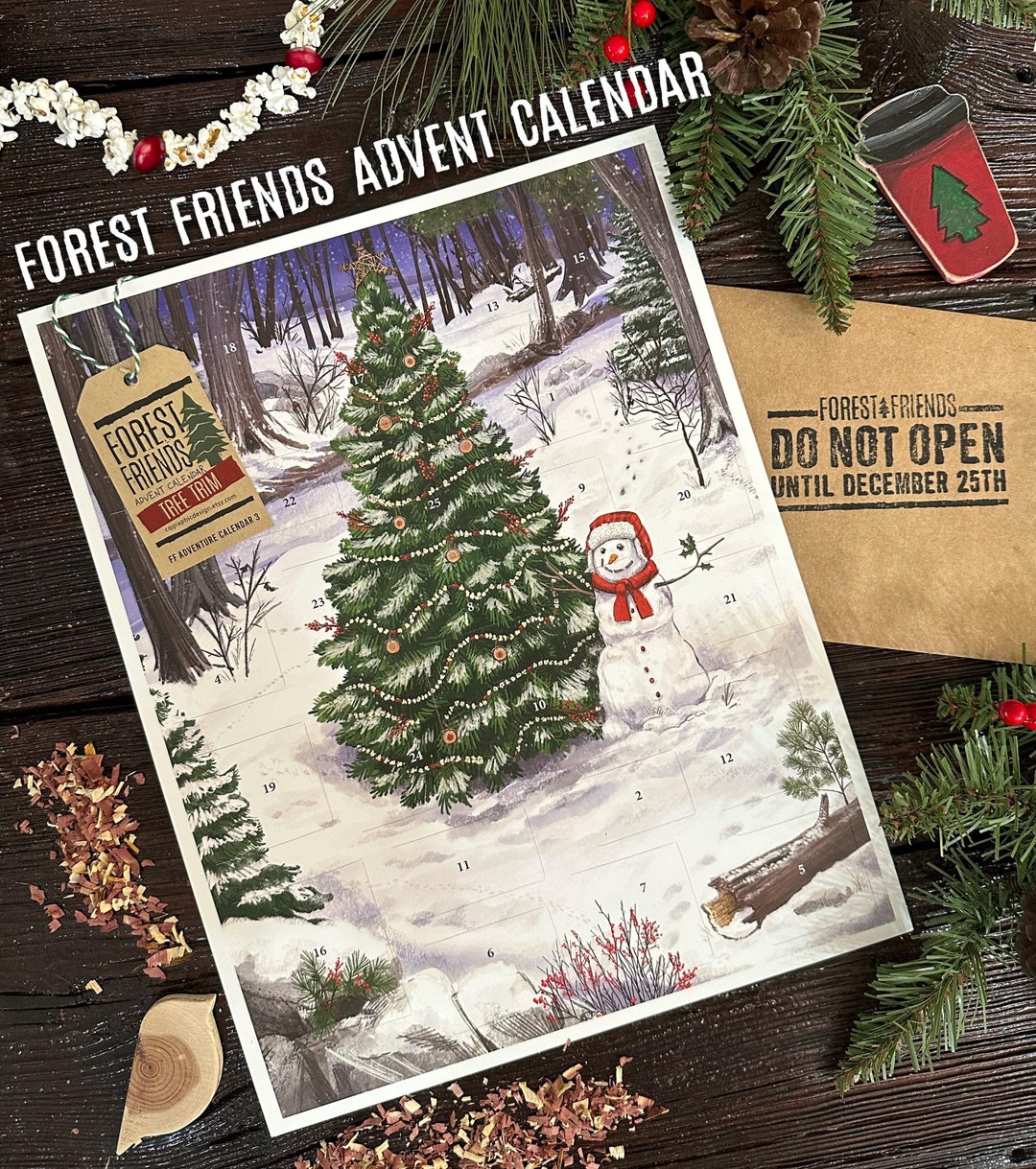 Forest Friends Advent Calendar "tree Trim" #3 - Countdown to Christmas ...