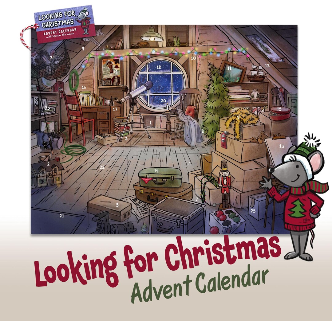 Mouse Advent Calendar - Whimsical Countdown With and Adventurous Mouse ...