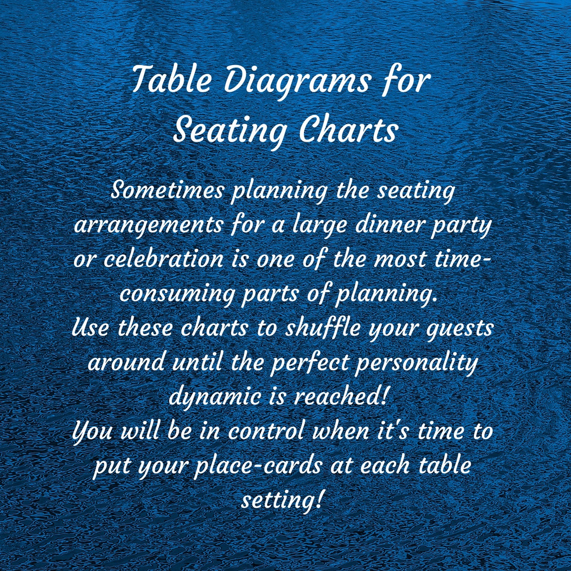 Table Diagrams for Seating Charts for Very Large Parties of 24 to 40 ...
