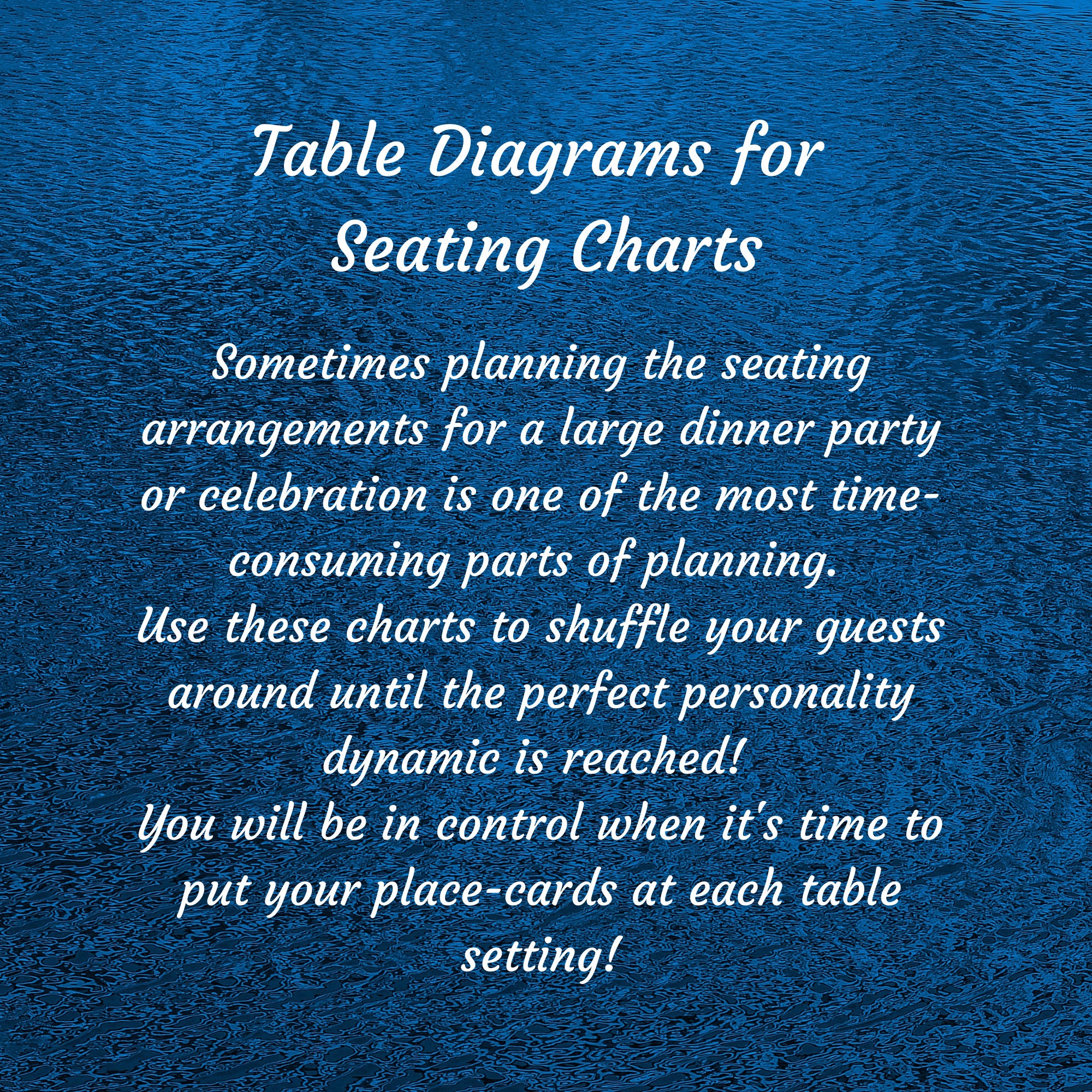 Table Diagrams for Seating Charts for Very Large Parties of 24 to 40 ...