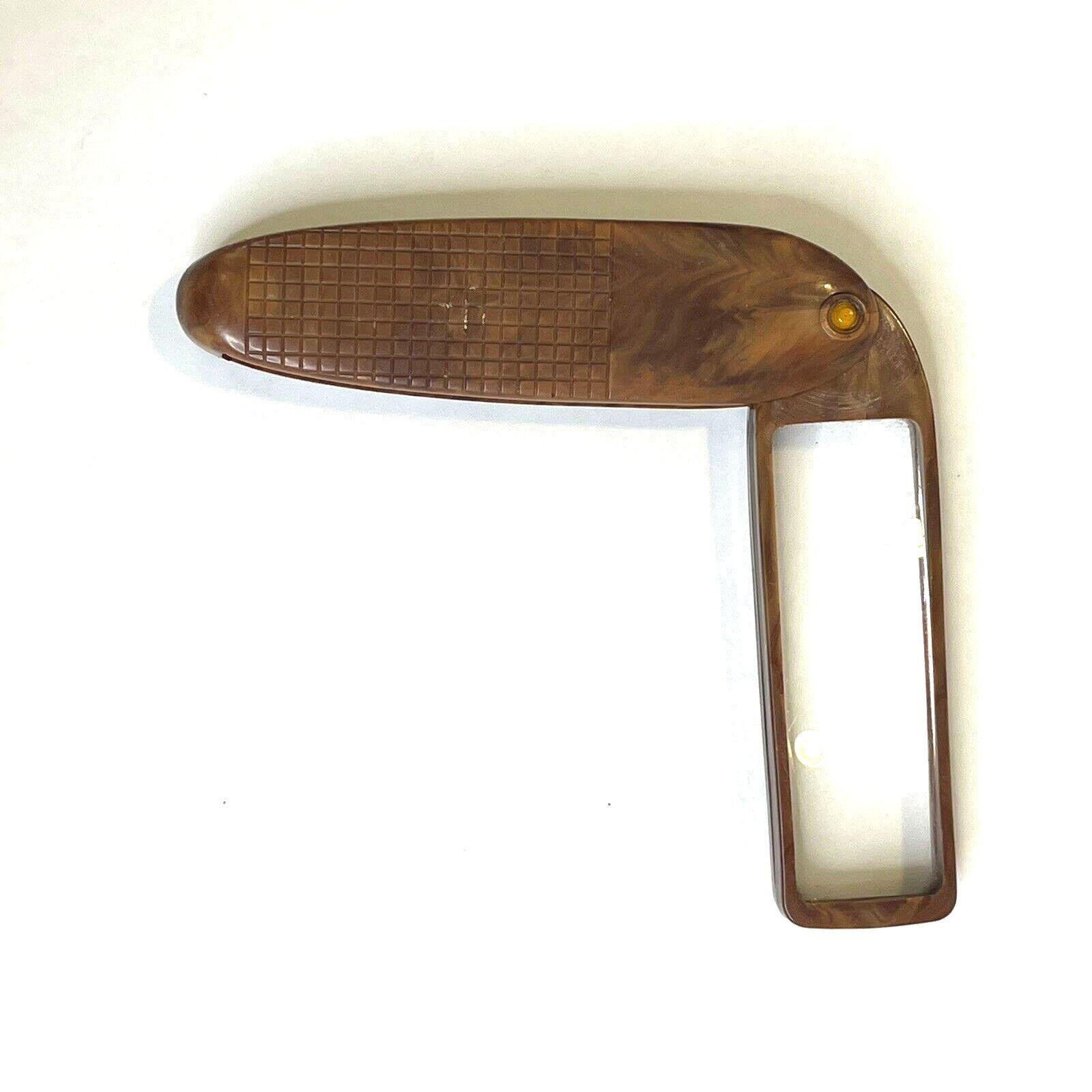 Vintage Edroy Fold Out Magnifying Glass Reader Pocket Clip Brown Usa ...