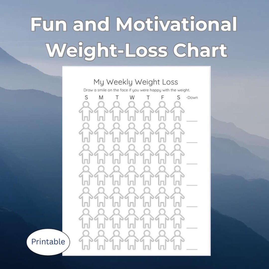 Weight Loss Tracker: Printable Weekly Progress & Habit Journal Chart ...
