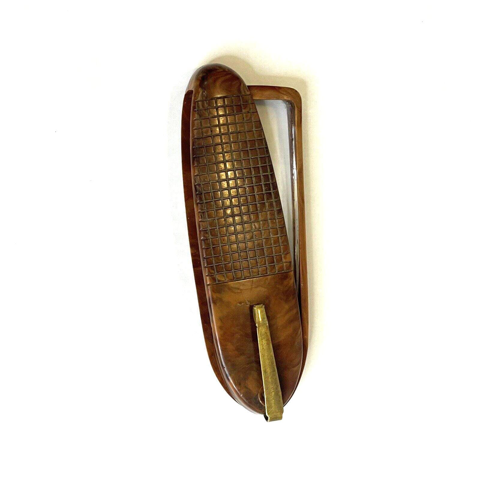 Vintage Edroy Fold Out Magnifying Glass Reader Pocket Clip Brown Usa ...