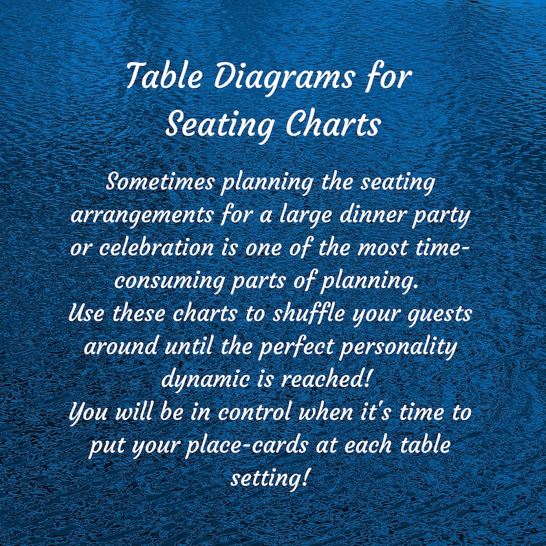 Party Seating Charts: Printable Diagrams for 14–20 Guests, Weddings ...