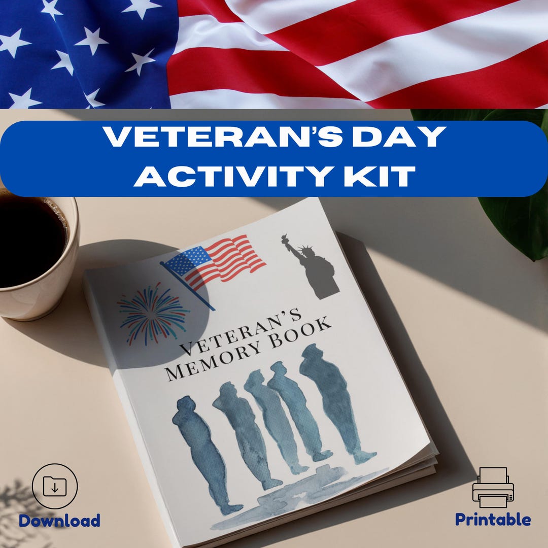 Veterans Day Memory Journal Printable for Kids — Interview Sheets ...