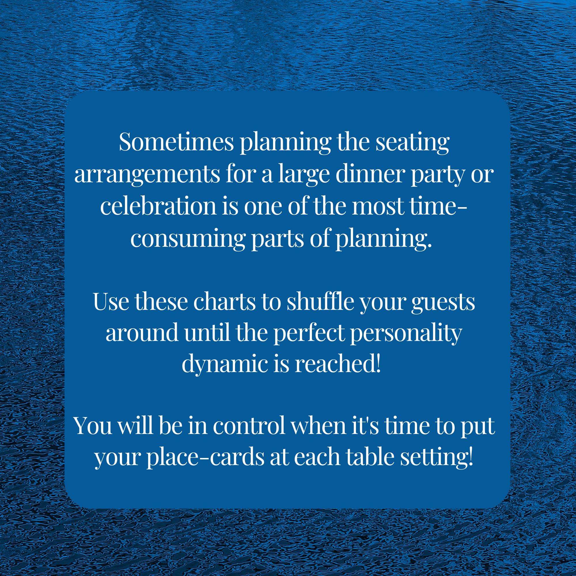 Printable Seating Chart Diagrams: Table Layouts for Weddings, Parties ...