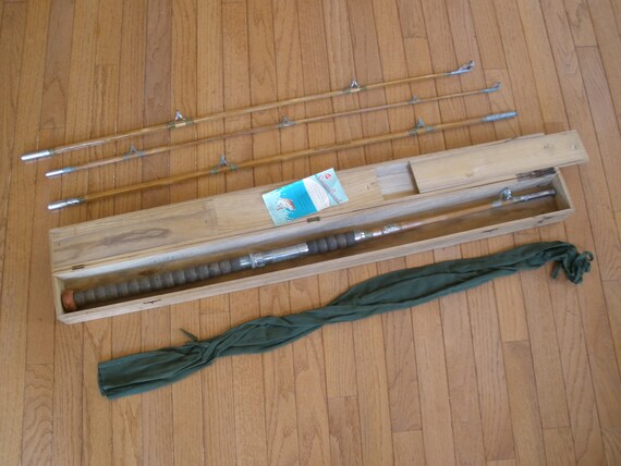 Original 1950s Mermaid BAMBOO FISHING ROD Collectible | Etsy