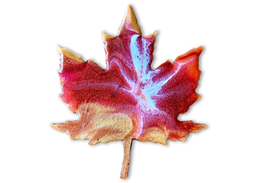 Maple Leaf - Magnet or Ornament - American Birchwood & Resin - Etsy