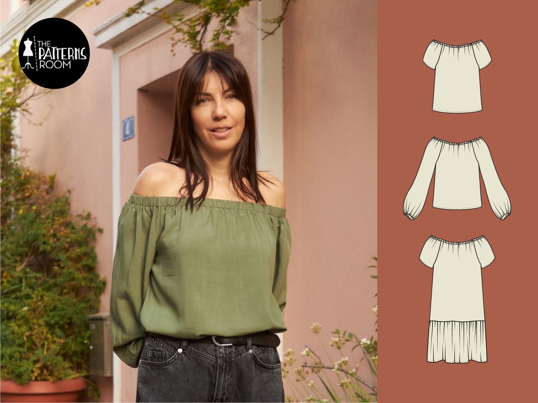 Off Shoulder Top Pattern, Sizes 20-28, Top Sewing Pattern, off the ...