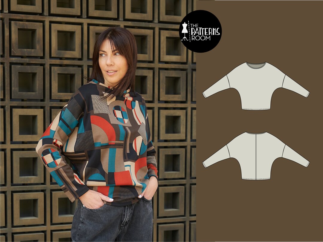 Dolman Sleeve Top Pattern Sizes 20-28 Batwing Top Pattern - Etsy