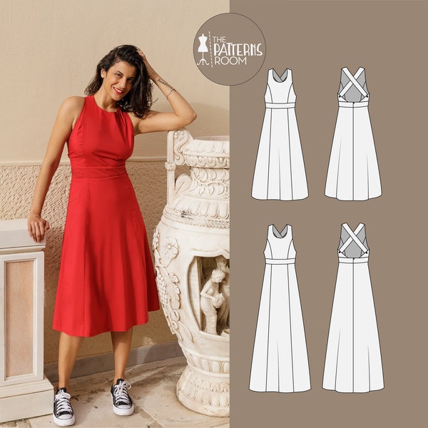 Backless Dress Pattern - Etsy