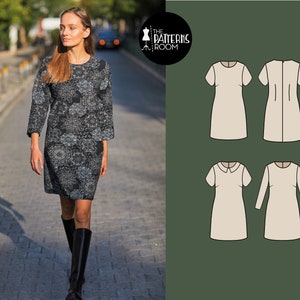 Shift Dress Pattern, Sizes 10-18, PDF, Shift Dress Sewing Pattern ...
