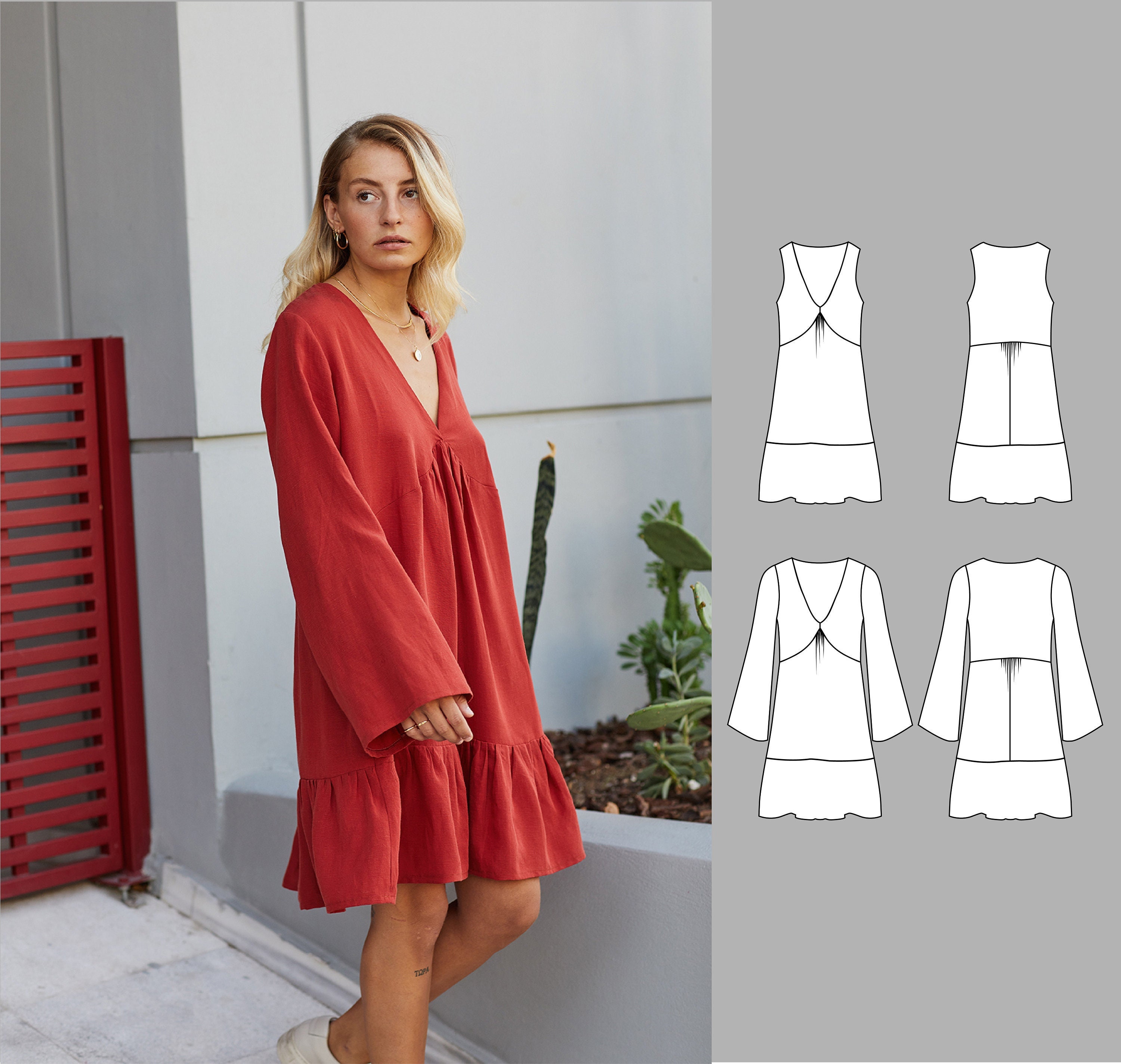 Dress Pattern Sizes 10-18 PDF Sewing Patterns for Women | Etsy